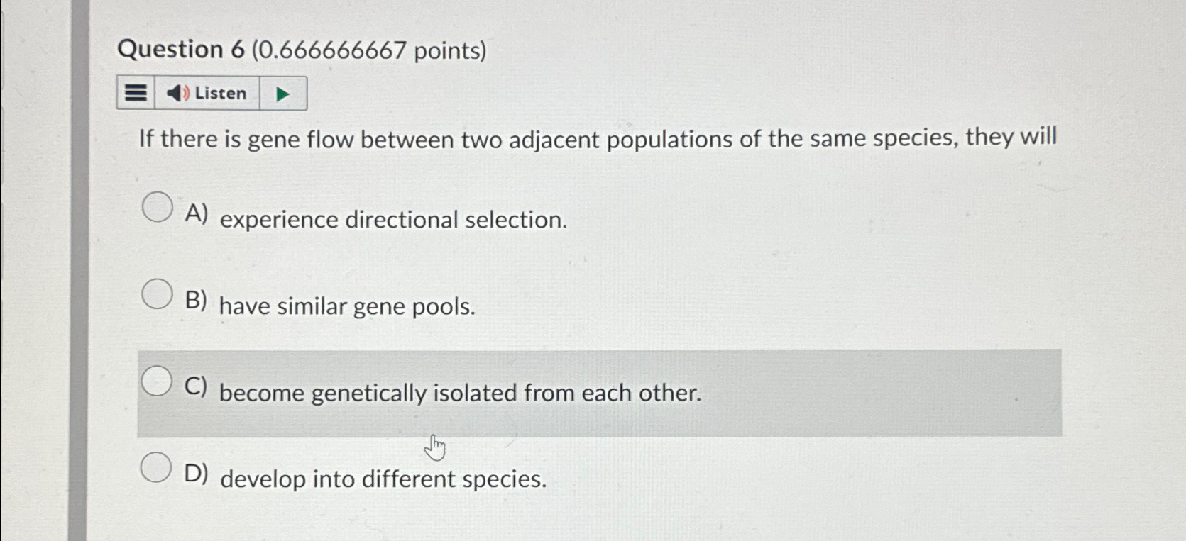 Solved Question 6 ( 0.666666667 ﻿points)If there is gene | Chegg.com