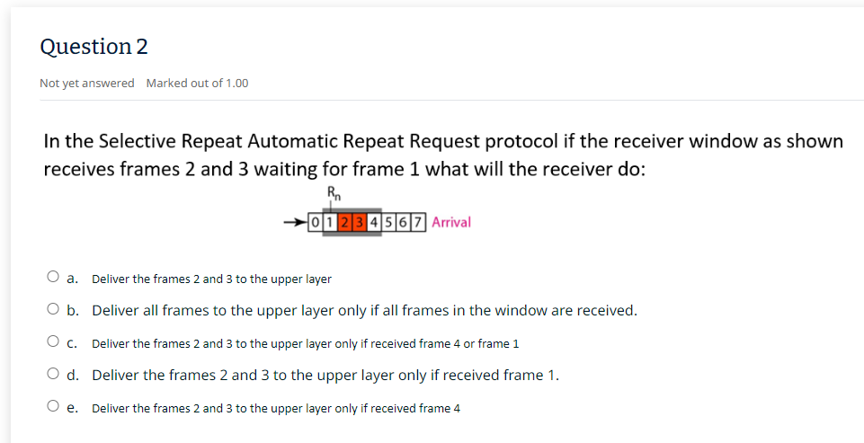 Solved Question 2Not yet answered Marked out of 1.00In the | Chegg.com