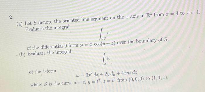 Solved (a) Let S denote the oriented line segment on the | Chegg.com