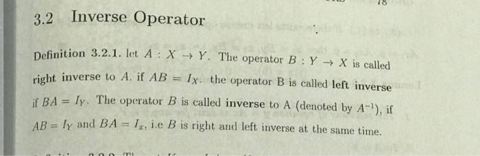 Solved A. Find the inverse operator for each of the | Chegg.com