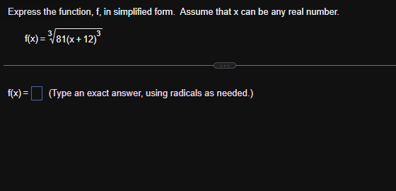 Solved Express the function, f, ﻿in simplified form. Assume | Chegg.com