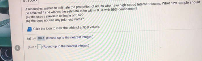 Solved A researcher wishes to estimate the proportion of | Chegg.com