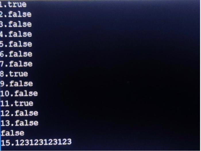 Solved can some explaing why the output is true / false for | Chegg.com