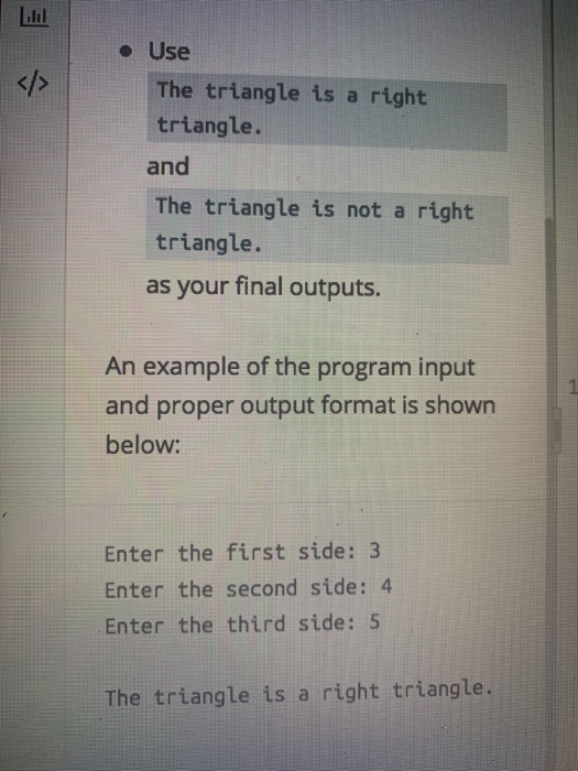 Solved Use The triangle is a right triangle. and The | Chegg.com