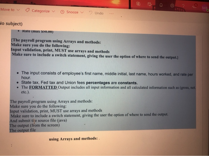 Solved (No subject) Write a java program to create a payroll | Chegg.com