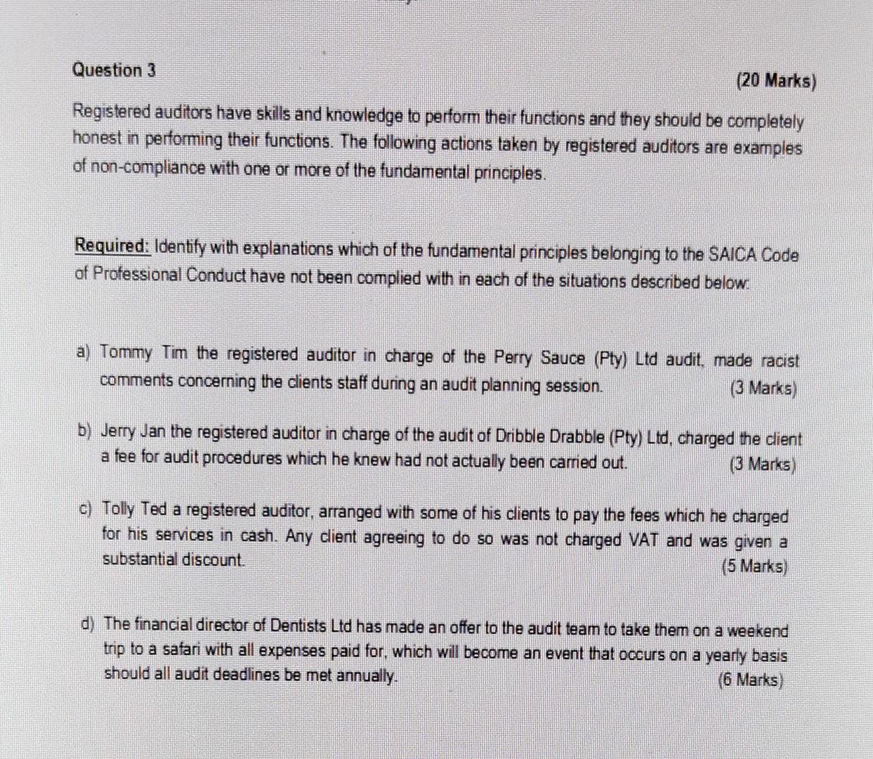 Solved Registered auditors have skills and knowledge to | Chegg.com