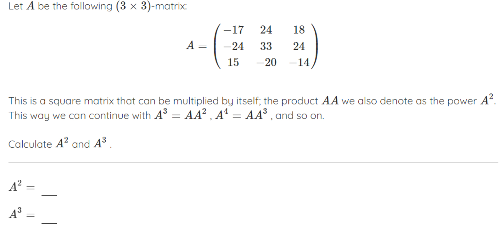 Solved Let A ﻿be the following | Chegg.com