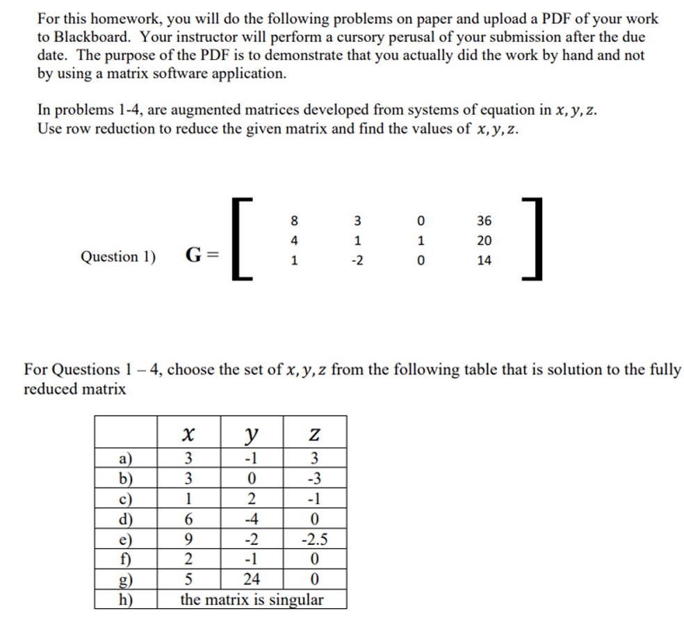 Solved For this homework, you will do the following problems | Chegg.com