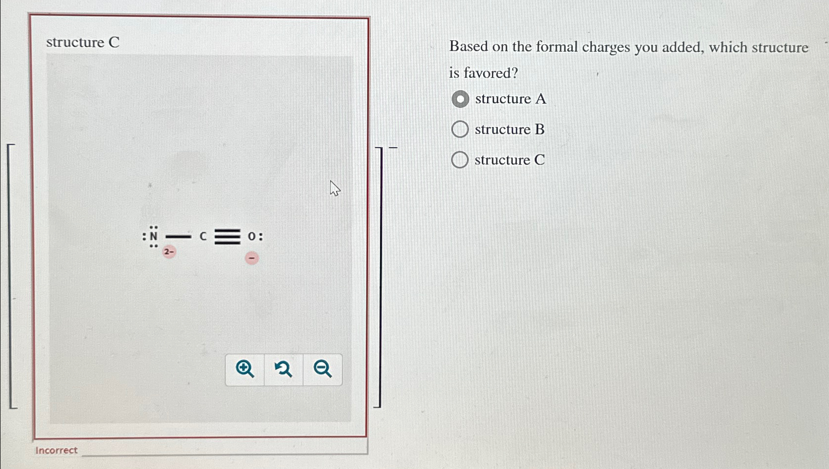 Solved What is the formal charge of structure C? | Chegg.com