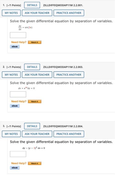 Solved 1. (-/1 Points) DETAILS ZILLDIFFEQMODAP11M 2.2.001. | Chegg.com Solved 1. (-/1 Points) DETAILS ZILLDIFFEQMODAP11M 2.2.001. | Chegg.com