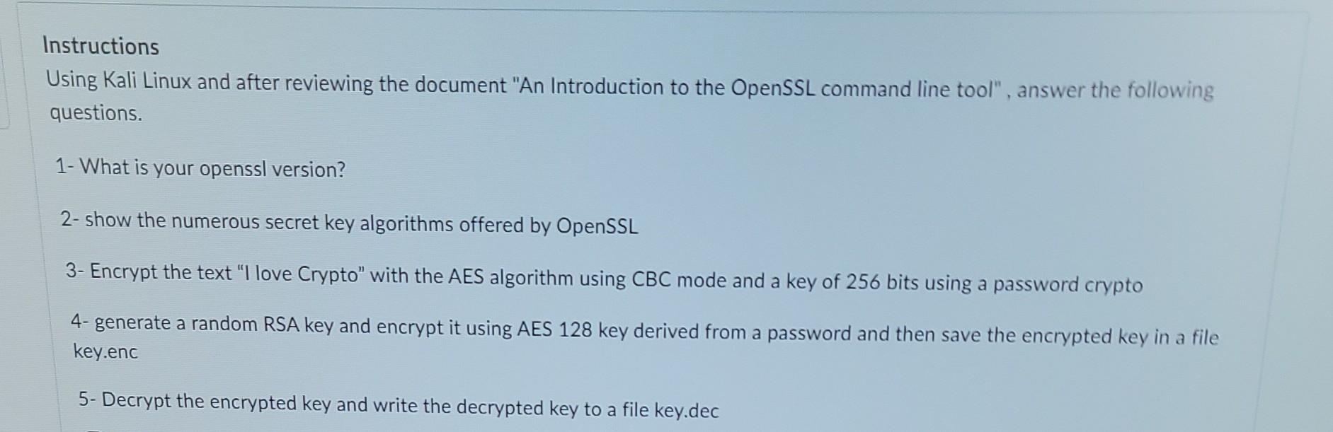 Solved Instructions Using Kali Linux and after reviewing the | Chegg.com