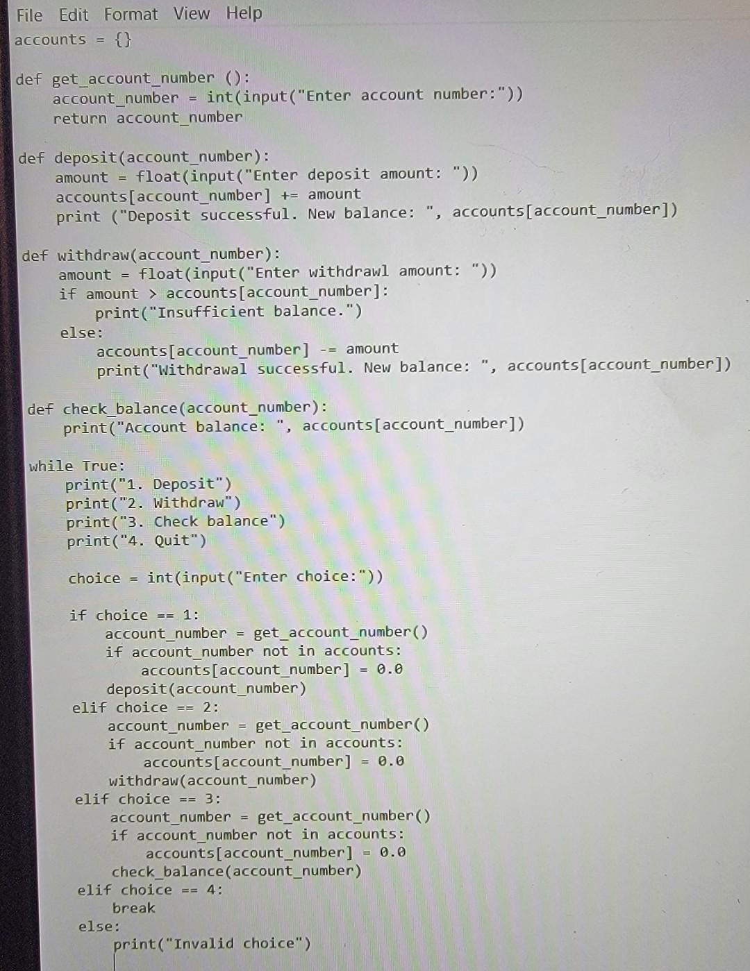 Solved File Edit Format View Help Update the code to reflect | Chegg.com