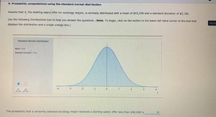 Solved 9. Probability computations using the standard normal | Chegg.com