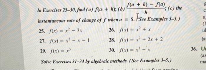 Solved In Exercises 25-30, find (a) | Chegg.com