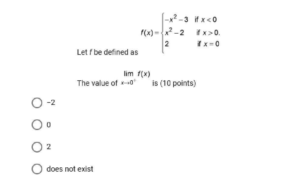 Solved f(x)=⎩⎨⎧−x2−3x2−22 if x 0 if x=0 Let f be | Chegg.com