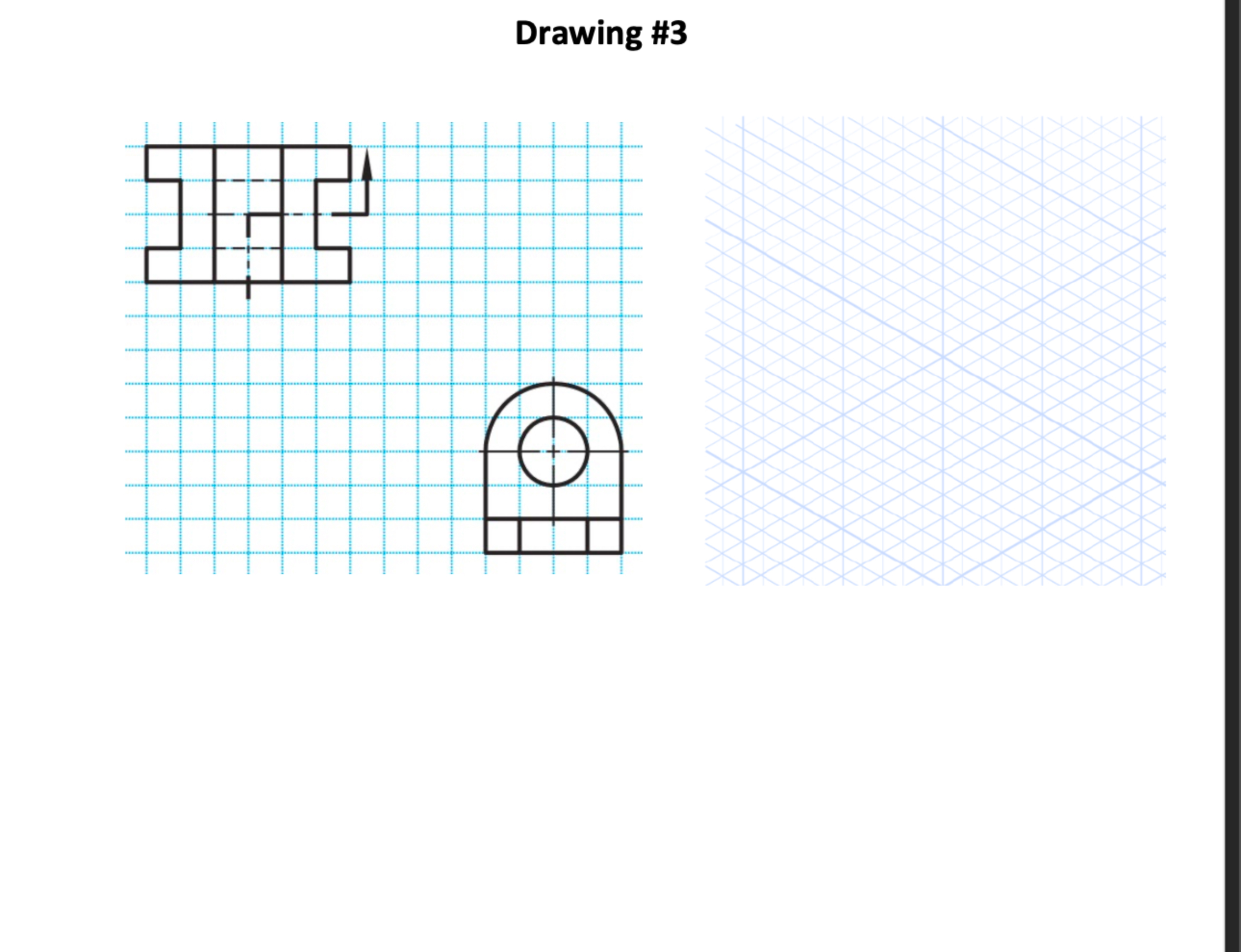 Solved Given the two views, use graph and isometric grid | Chegg.com