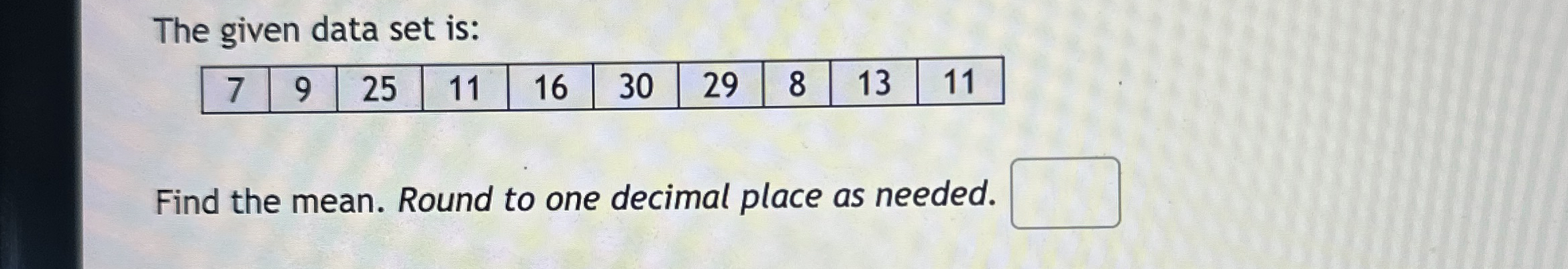 Solved The given data set | Chegg.com