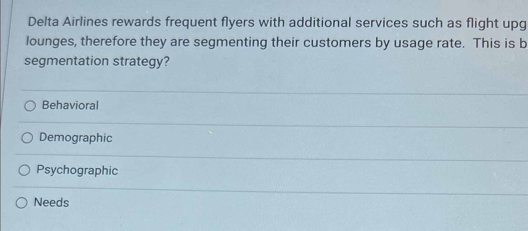 Solved Delta Airlines rewards frequent flyers with | Chegg.com