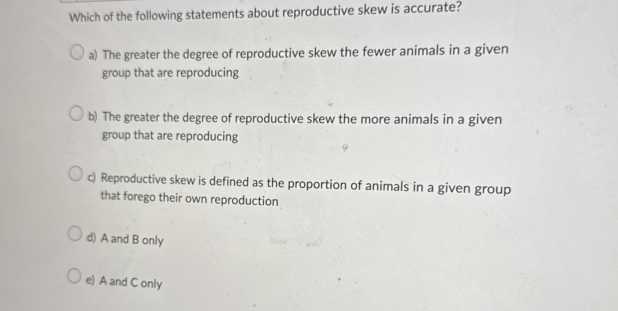 Solved Which of the following statements about reproductive | Chegg.com
