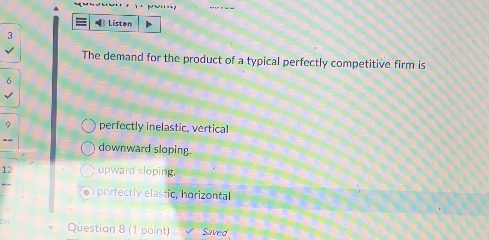 Solved The demand for the product of a typical perfectly | Chegg.com