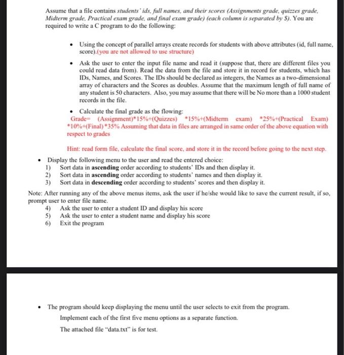 Solved hi, can you please solve this problem in c | Chegg.com