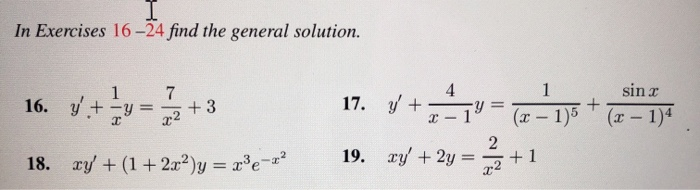 Solved In Exercises 16-24 find the general solution. 18. xy | Chegg.com