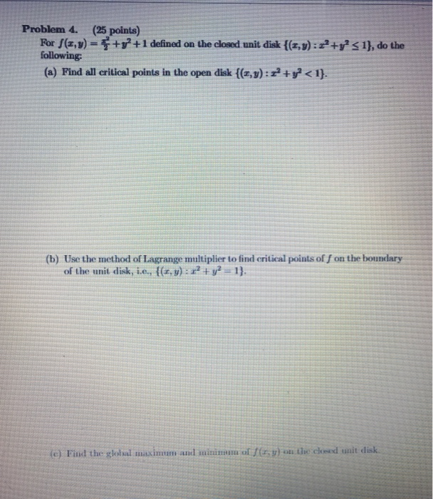 Solved Problem 4. (25 points) For S(x,)= +y+1 defined on the | Chegg.com