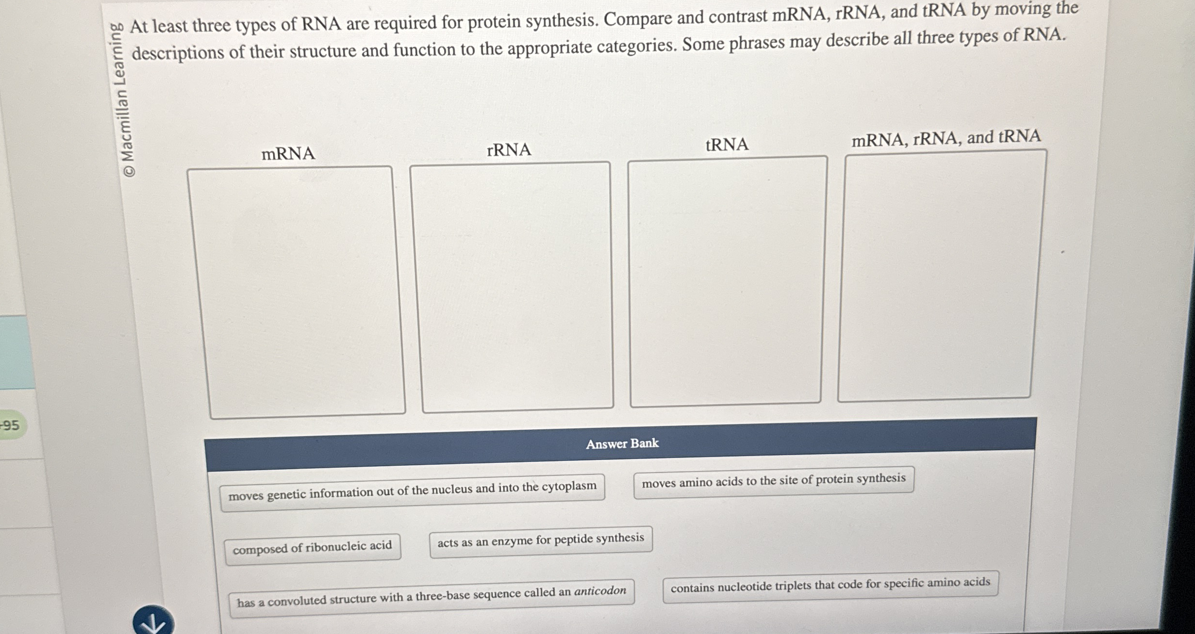 High Quality SOLUTION An least three types of RNA are required for protein | Chegg.com