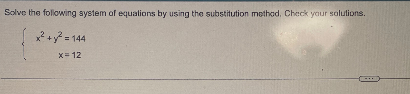 Solved Solve the following system of equations by using the | Chegg.com