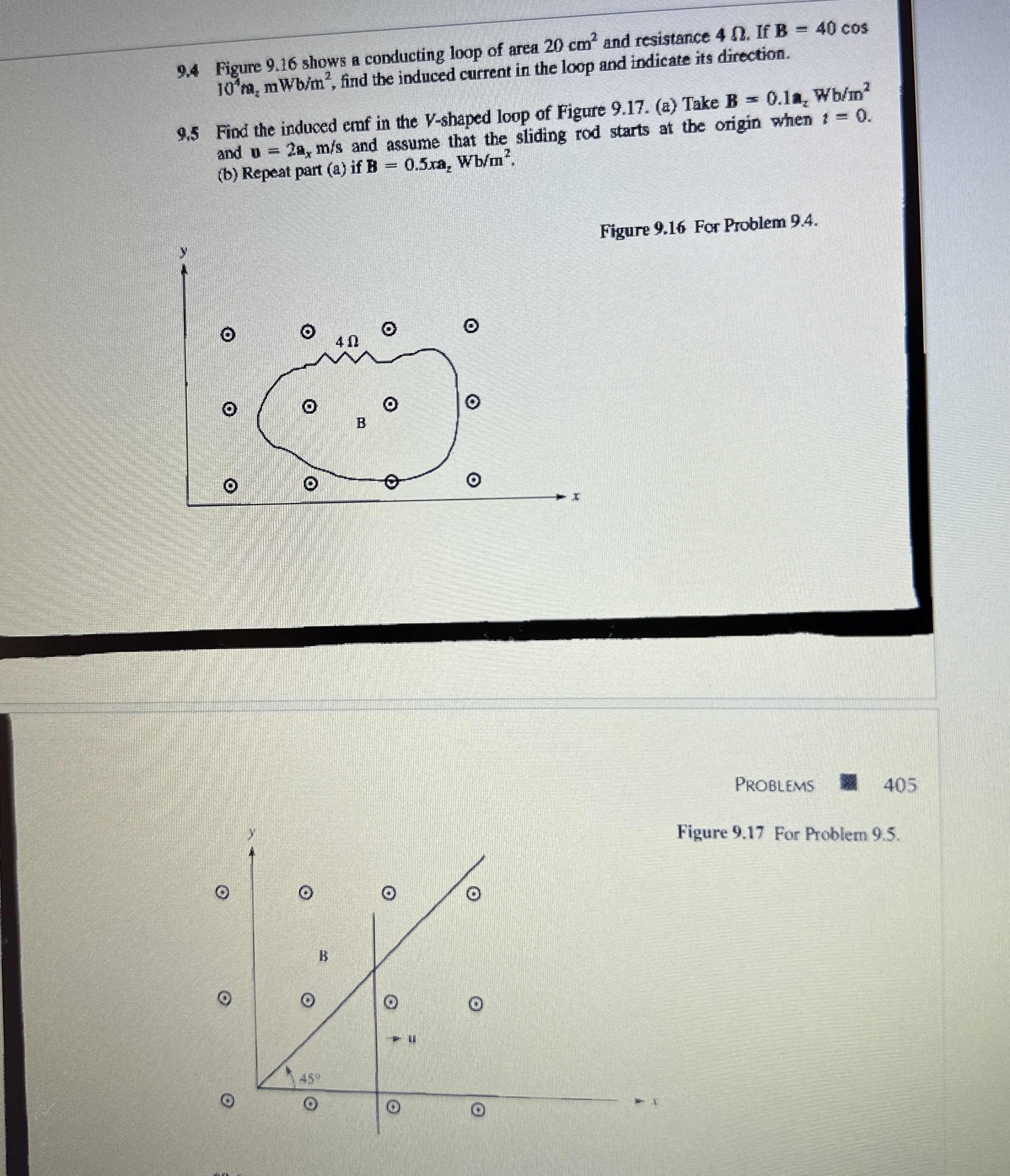 Solved 9.4 ﻿Figure 9.16 ﻿shows a conducting loop of area | Chegg.com