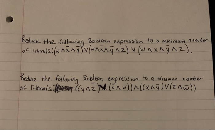 Solved Reduce the following Boolean expression to a minimum | Chegg.com