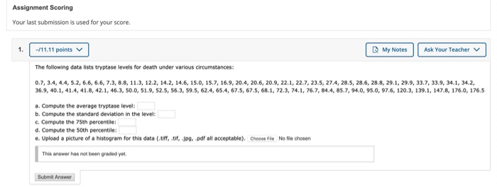 Solved Assignment Scoring Your last submission is used for | Chegg.com