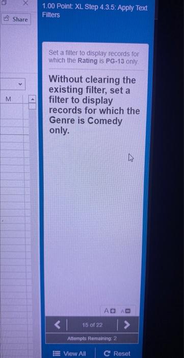 Solved 1.00 Point XL Step 4.3.1 Create Structured References | Chegg.com