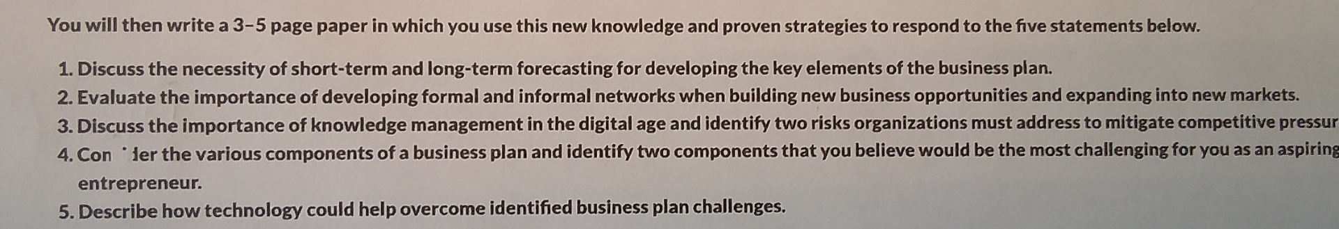 Solved You will then write a 3-5 ﻿page paper in which you | Chegg.com