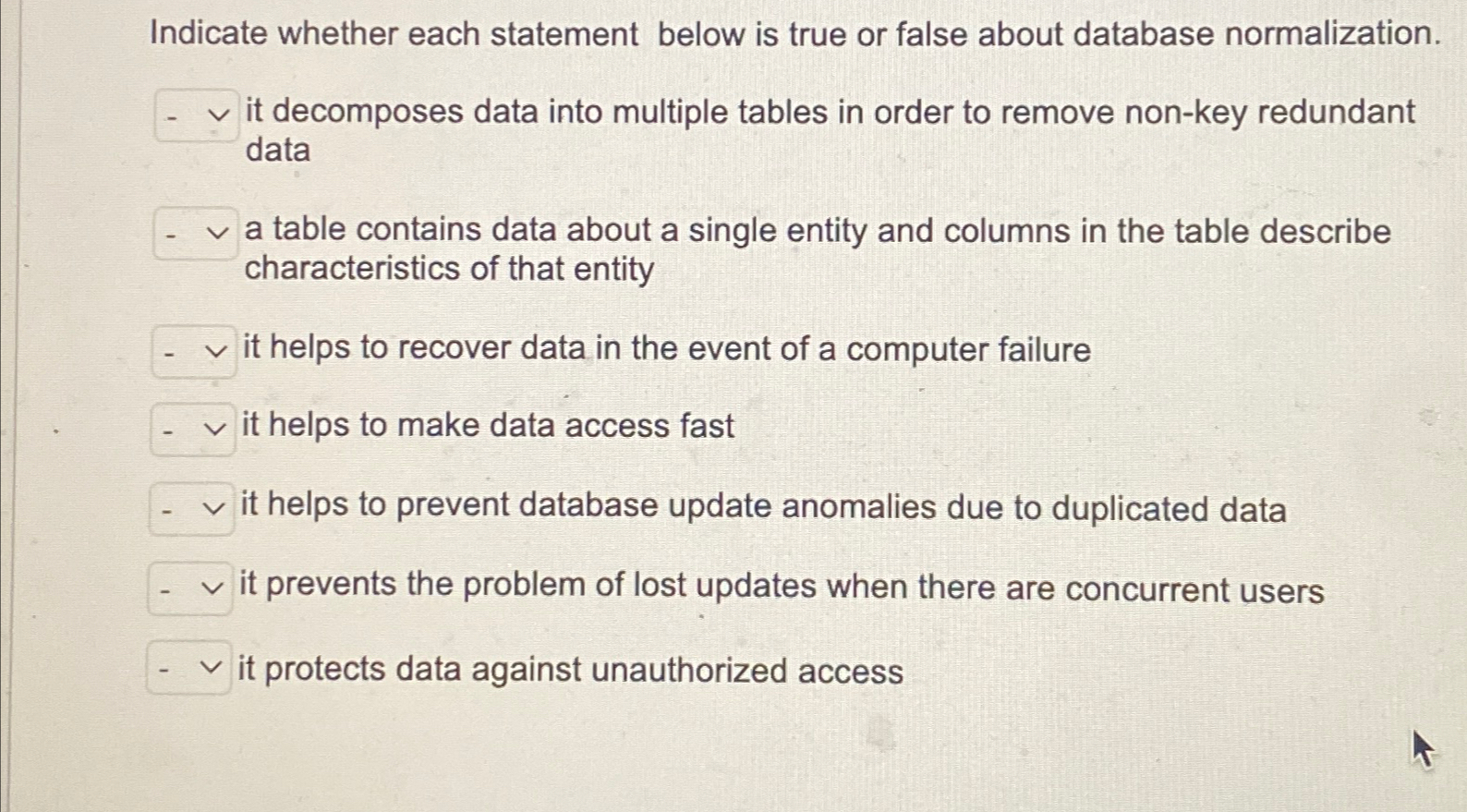 Indicate whether each statement below is true or | Chegg.com