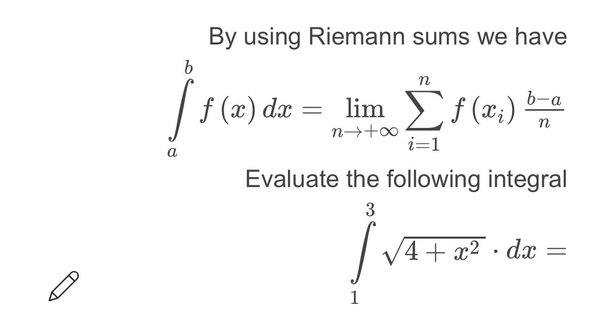 Solved By using Riemann sums we | Chegg.com