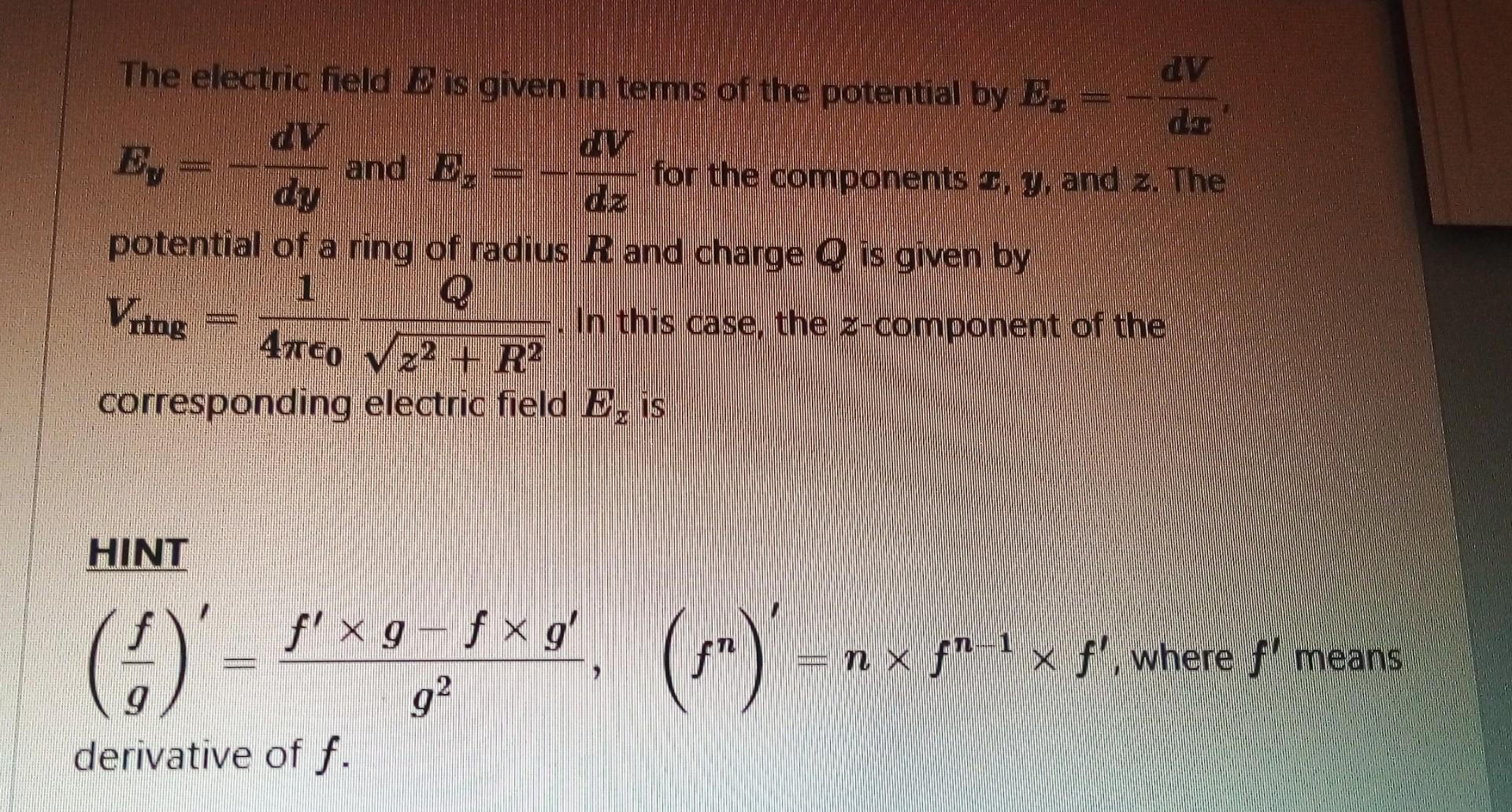 Solved The electric field D is given in terms of the | Chegg.com