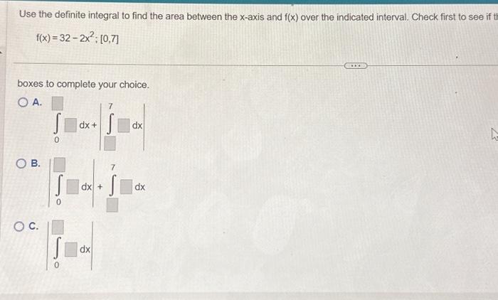 Solved Use the definite integral to find the area between | Chegg.com