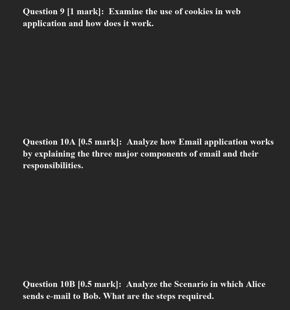 Solved Question 5 [1 mark]: Differentiate between the | Chegg.com
