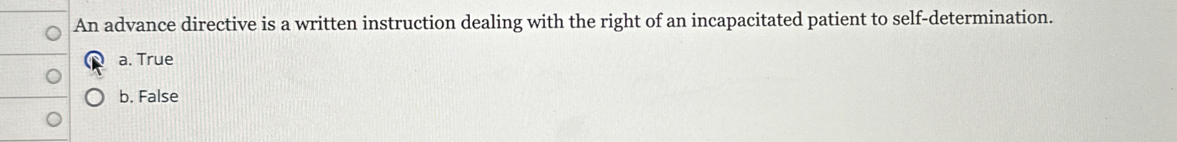 Solved An advance directive is a written instruction dealing | Chegg.com