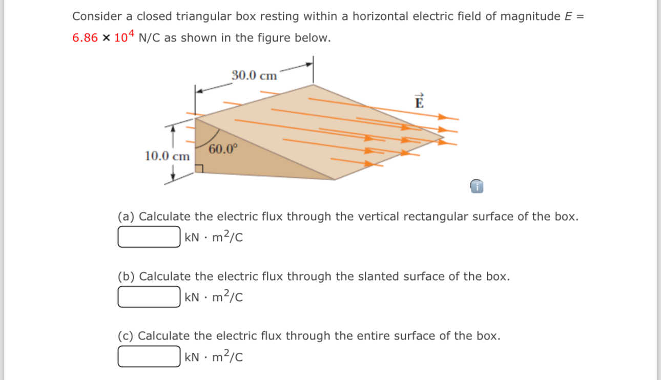 Solved Consider a closed triangular box resting within a | Chegg.com