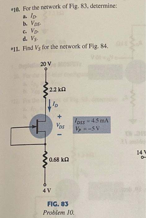 Solved *10. For the network of Fig. 83, determine: a. ID. b. | Chegg.com