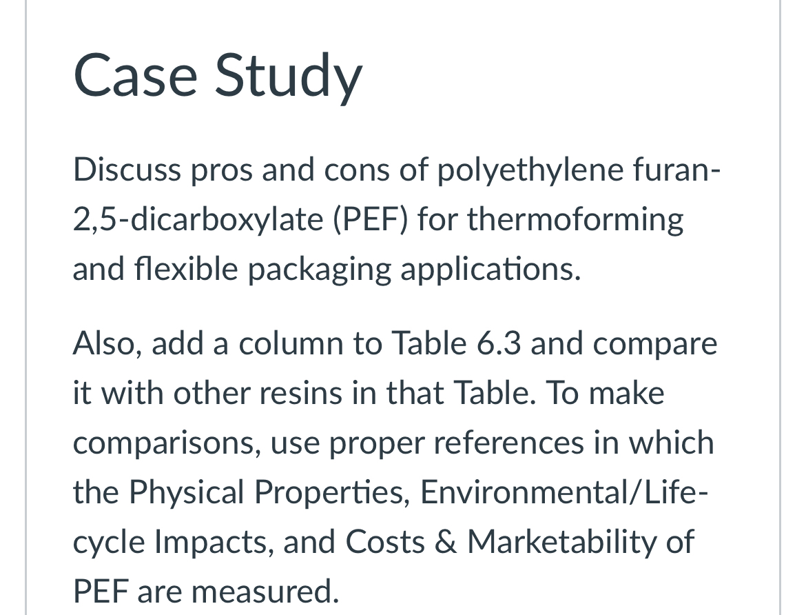 Solved Case StudyDiscuss pros and cons of polyethylene | Chegg.com