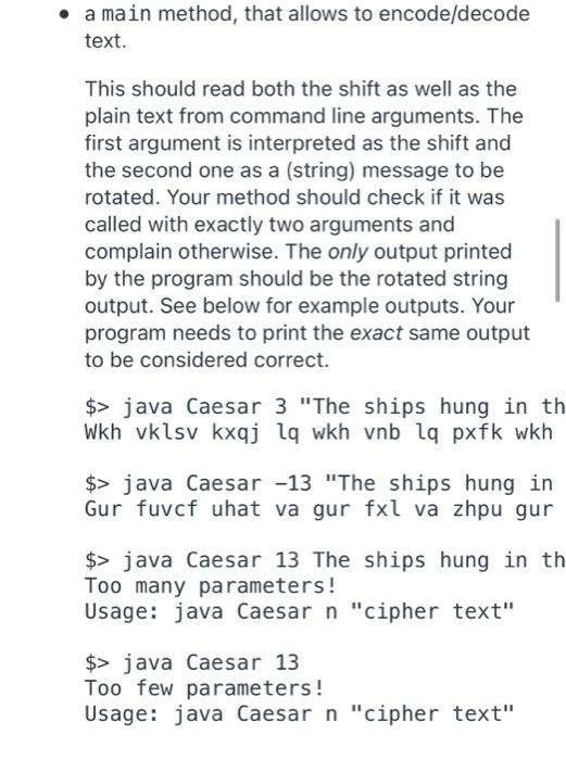 Solved The Caesar Cipher The Caesar cipher is an ancient | Chegg.com