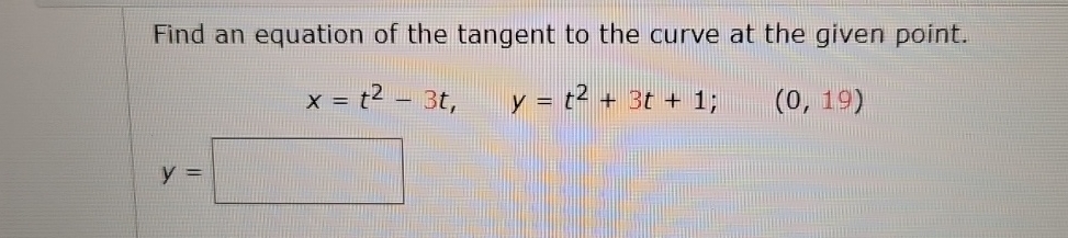 Solved Find an equation of the tangent to the curve at the | Chegg.com