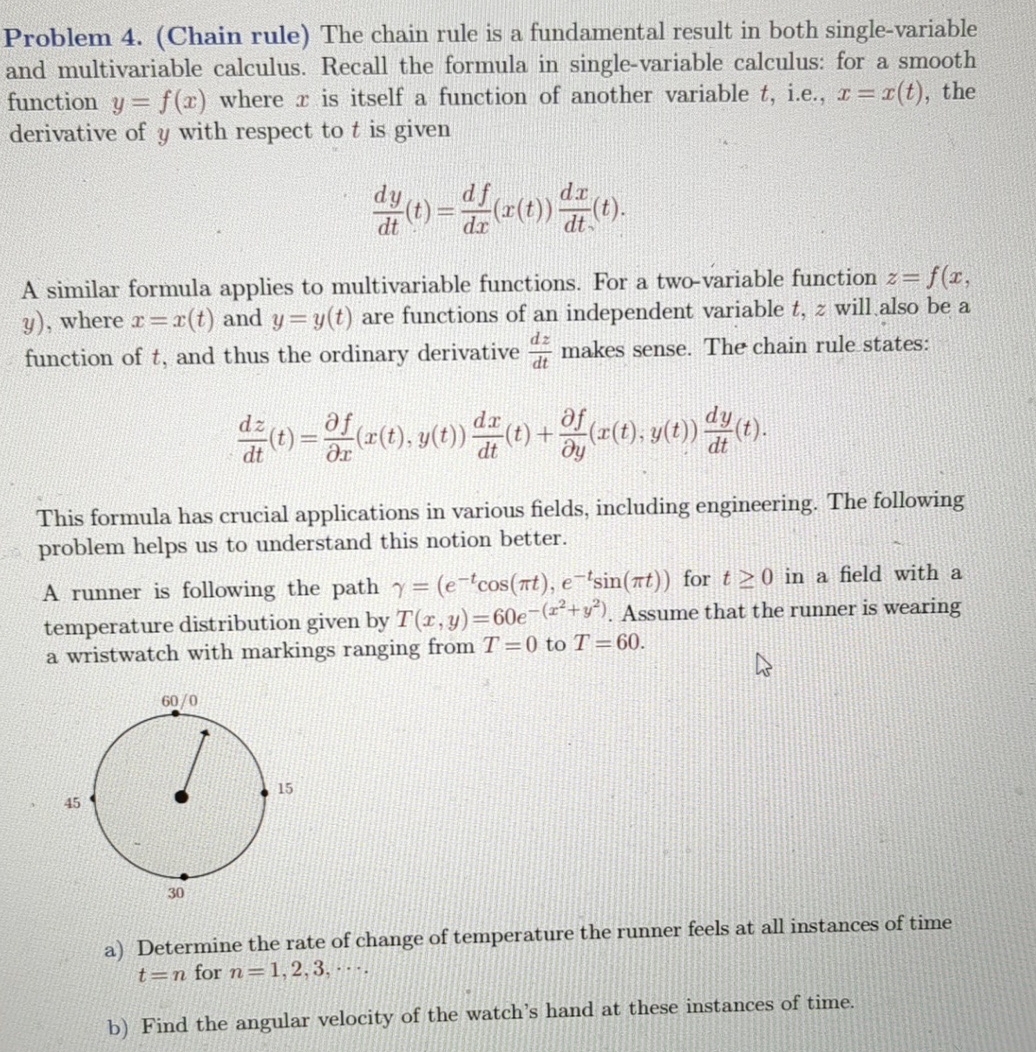 Solved Problem 4. (Chain rule) ﻿The chain rule is a | Chegg.com
