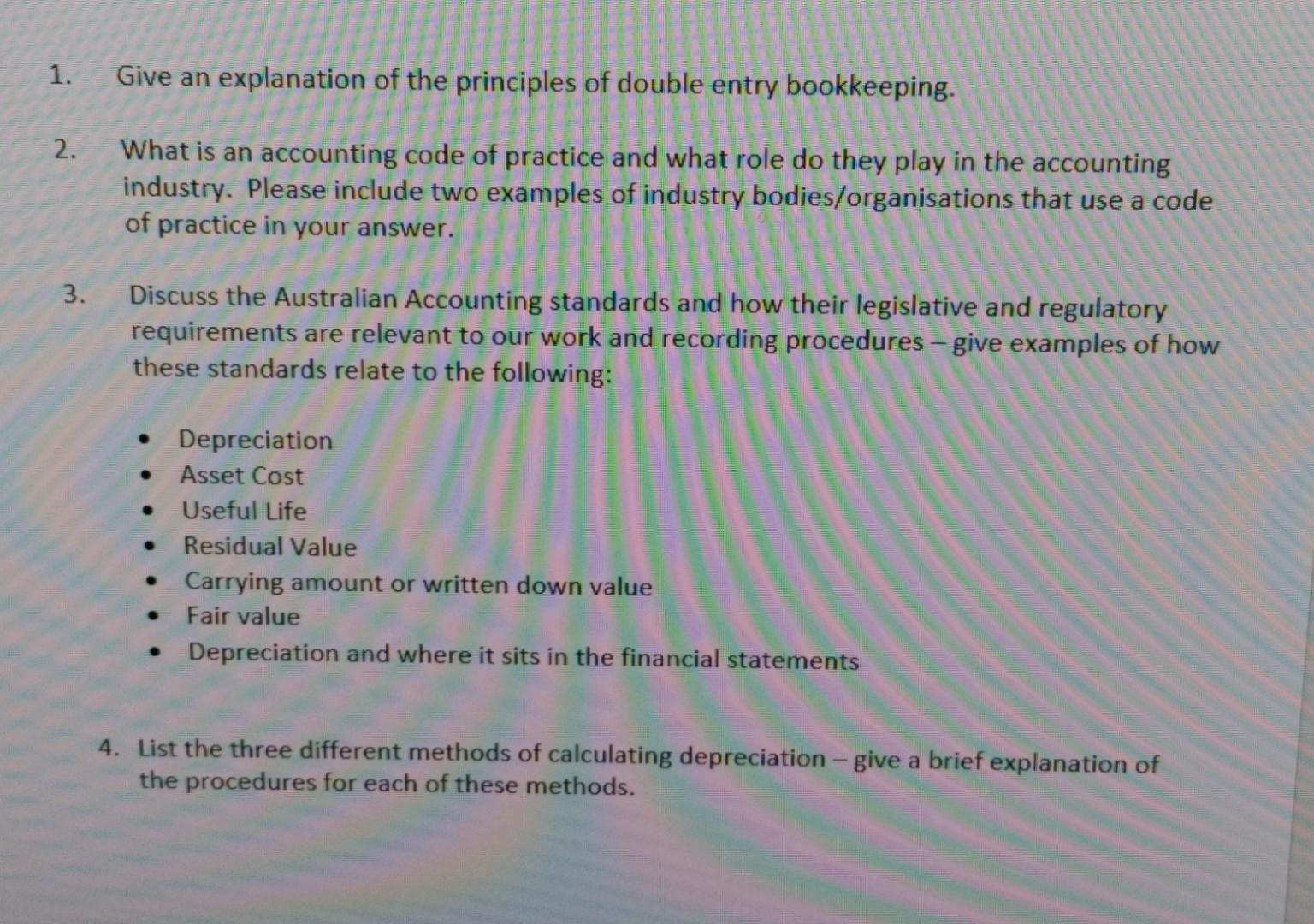 Solved 1. Give an explanation of the principles of double | Chegg.com