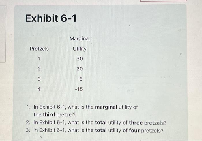 Solved Exhibit 6-1 1. In Exhibit 6-1, what is the marginal | Chegg.com Solved Exhibit 6-1 1. In Exhibit 6-1, what is the marginal | Chegg.com