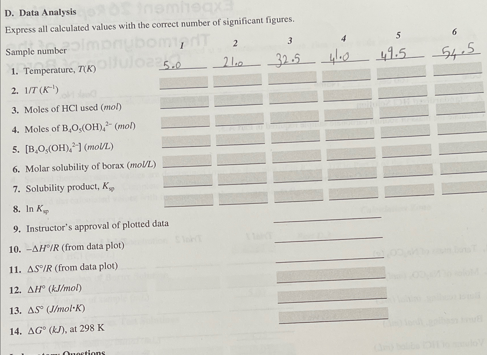 D. ﻿Data AnalysisExpress all calculated values with | Chegg.com