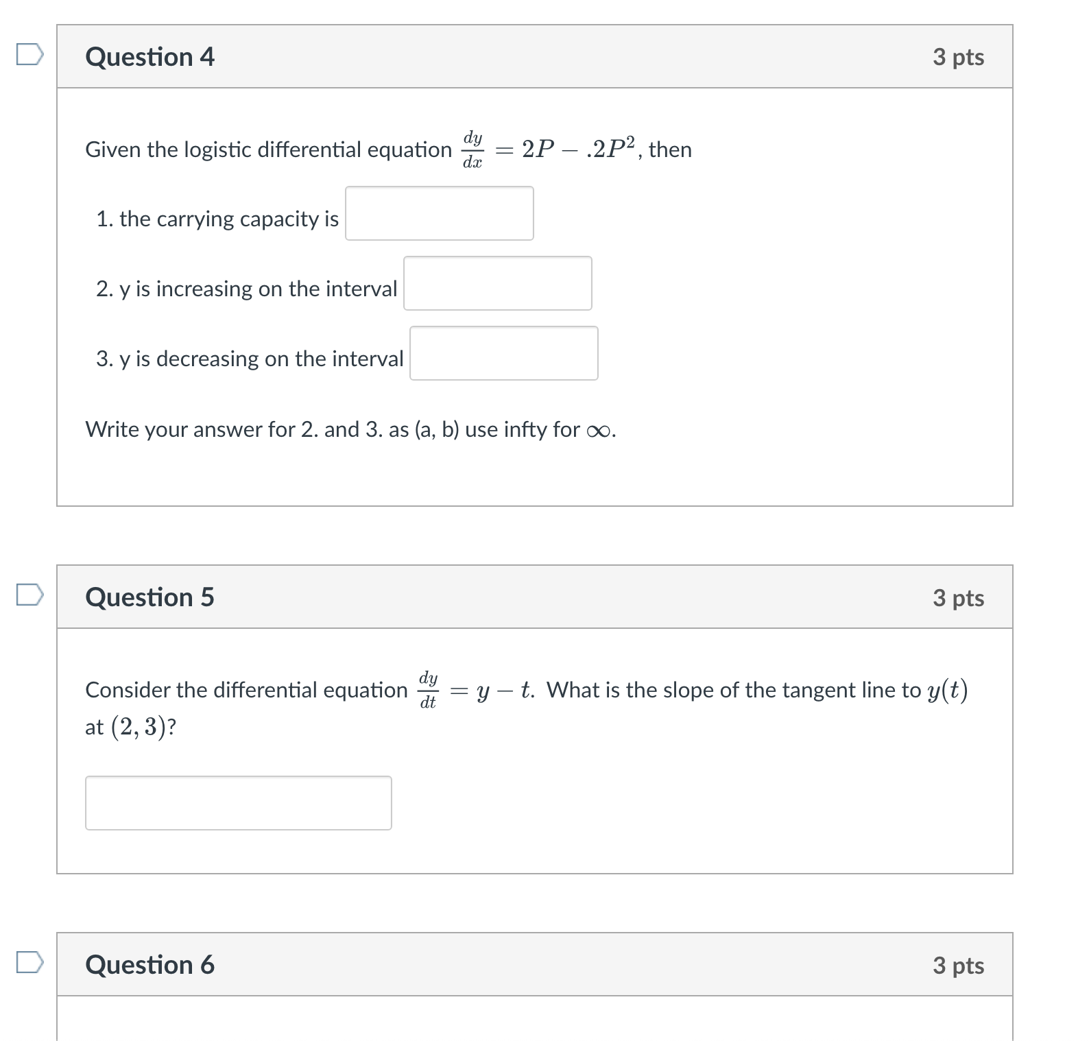 Solved Question 4Given the logistic differential equation | Chegg.com